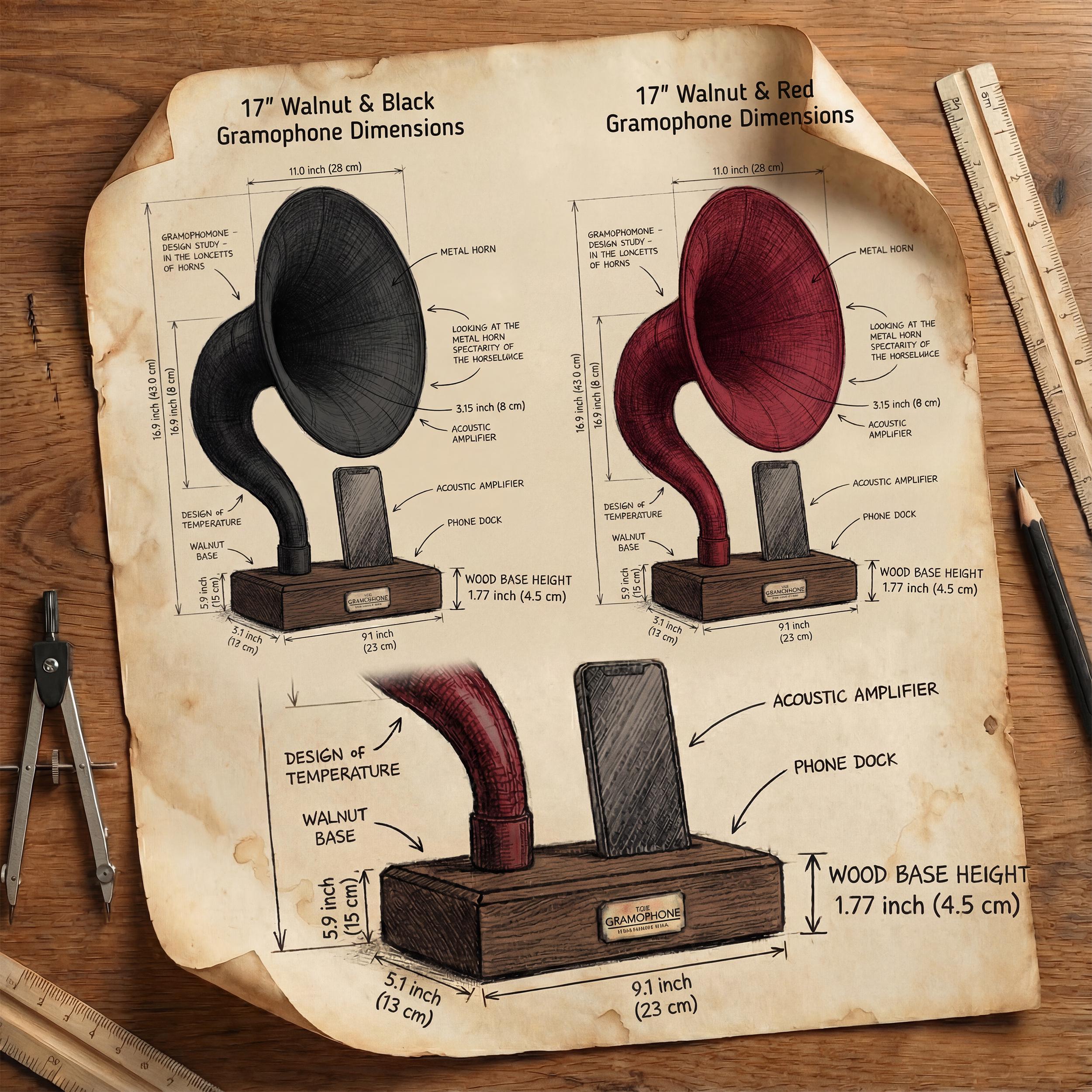 Gramophone iPhone Speaker, Housewarming Gifts, Handmade Gift for Music ...