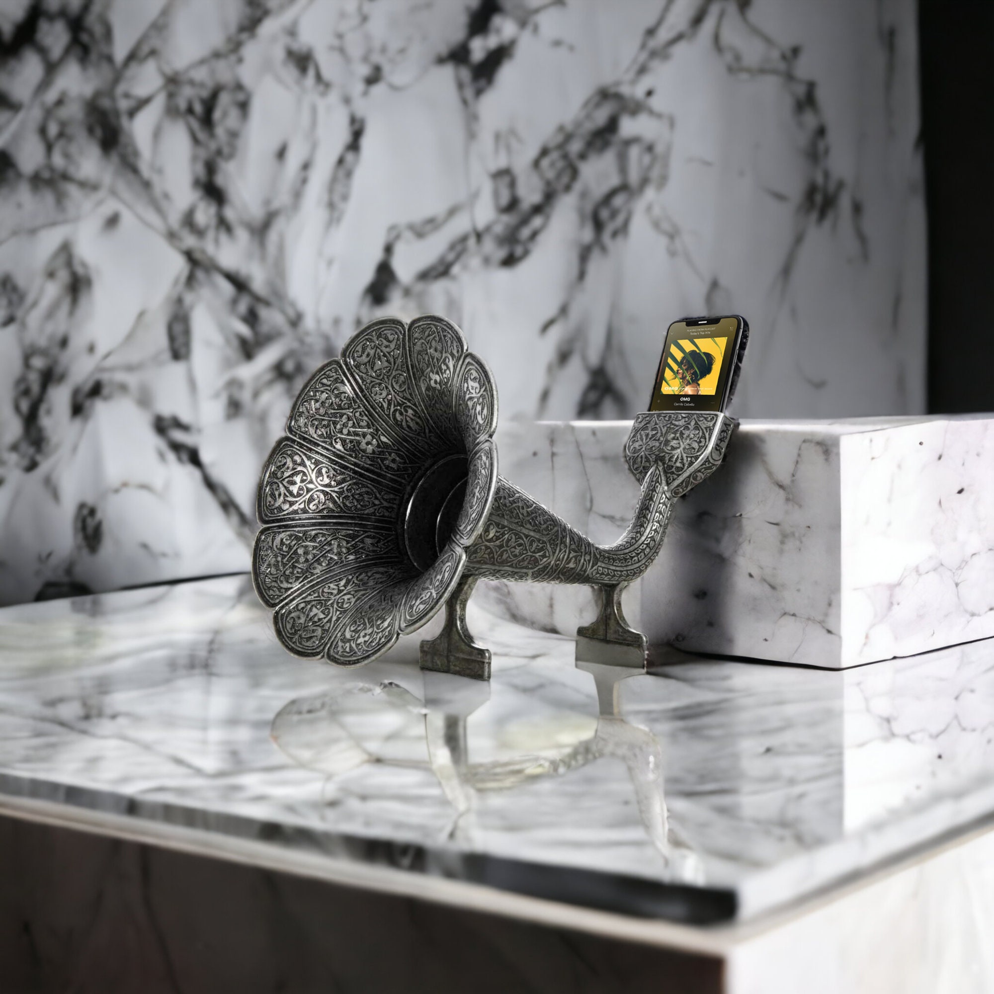 Gramophone iPhone Passive Speaker Handmade Home Decor - Etsy