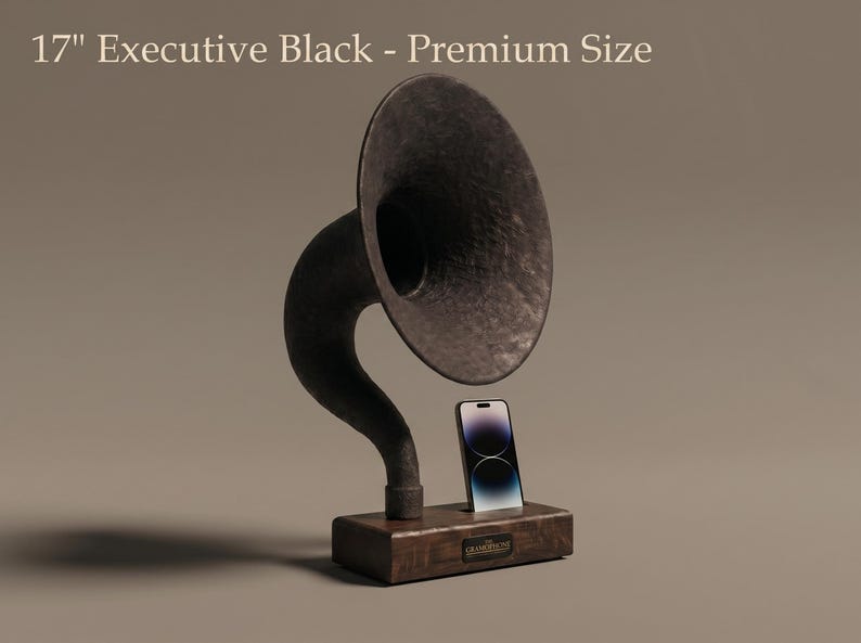 Handmade Gramophone iPhone Speaker, Personalized Acoustic Amplifier ...