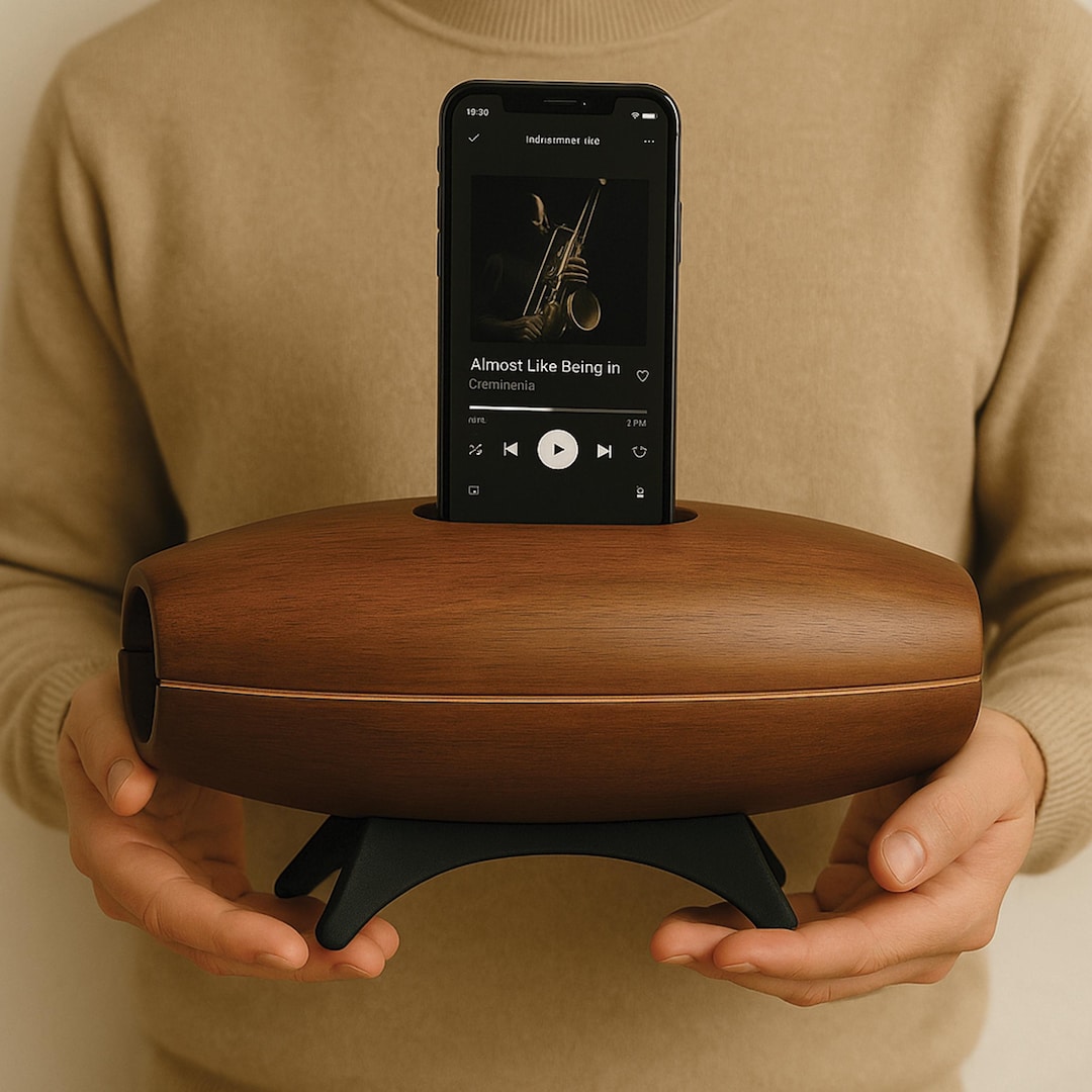 Acoustic iPhone Speaker Gramophone – Passive iPhone Speaker, Luxury ...