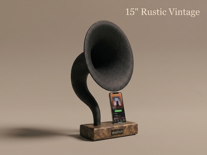 Gramophone Speaker Acoustic iPhone Music Box, Home Decor Gift - Etsy