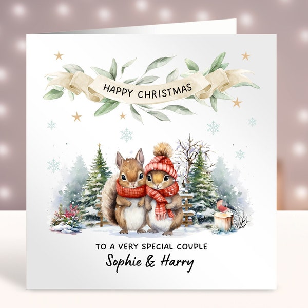 Couple Christmas Card - Etsy