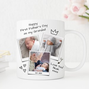 Happy First Father's Day as My Grandad Mug, New Daddy, Grandpa, Grandad ...