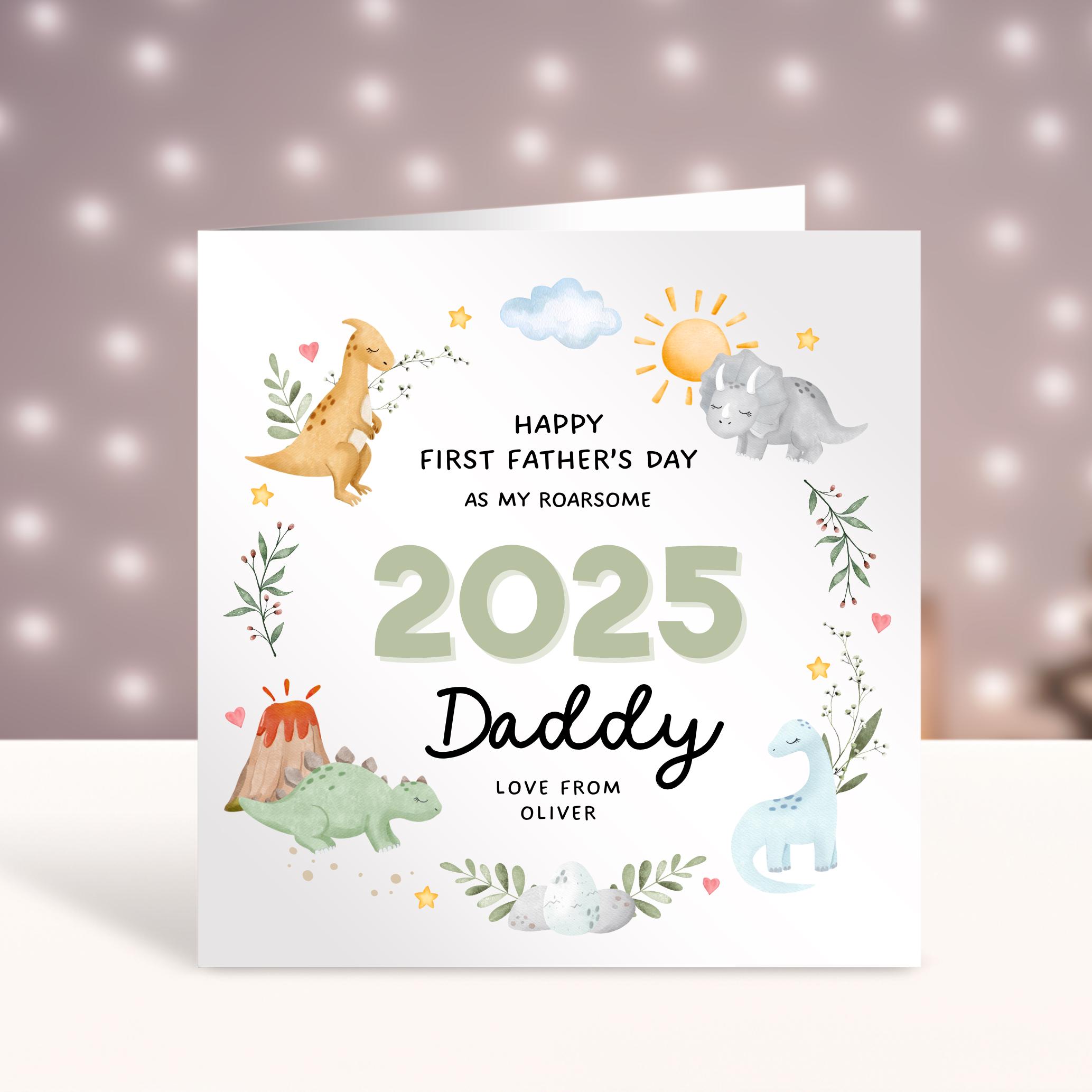 Personalised 1st Fathers Day Card, First Father's Day Gift, First ...