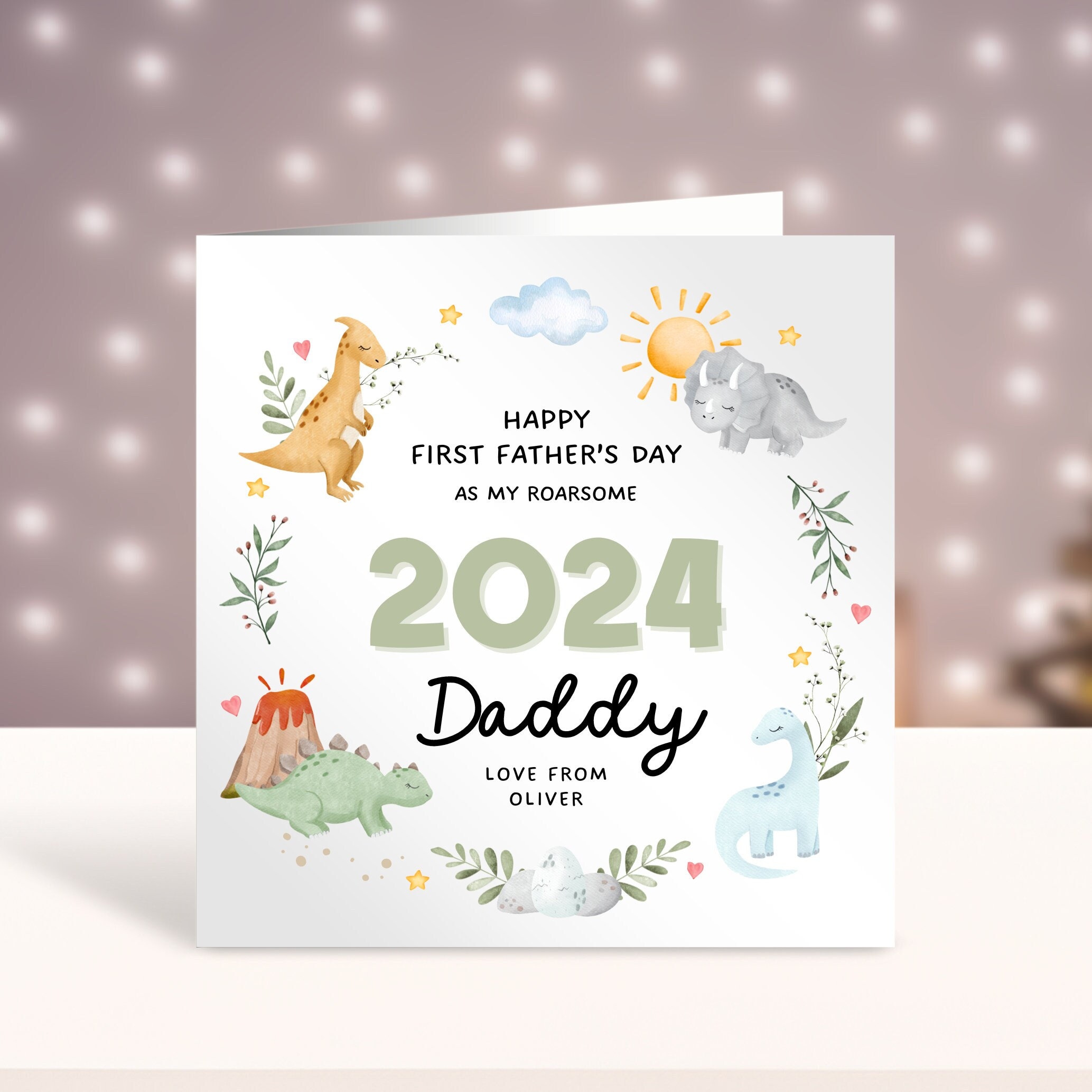 Personalised 1st Fathers Day Card, First Father's Day Gift, First ...