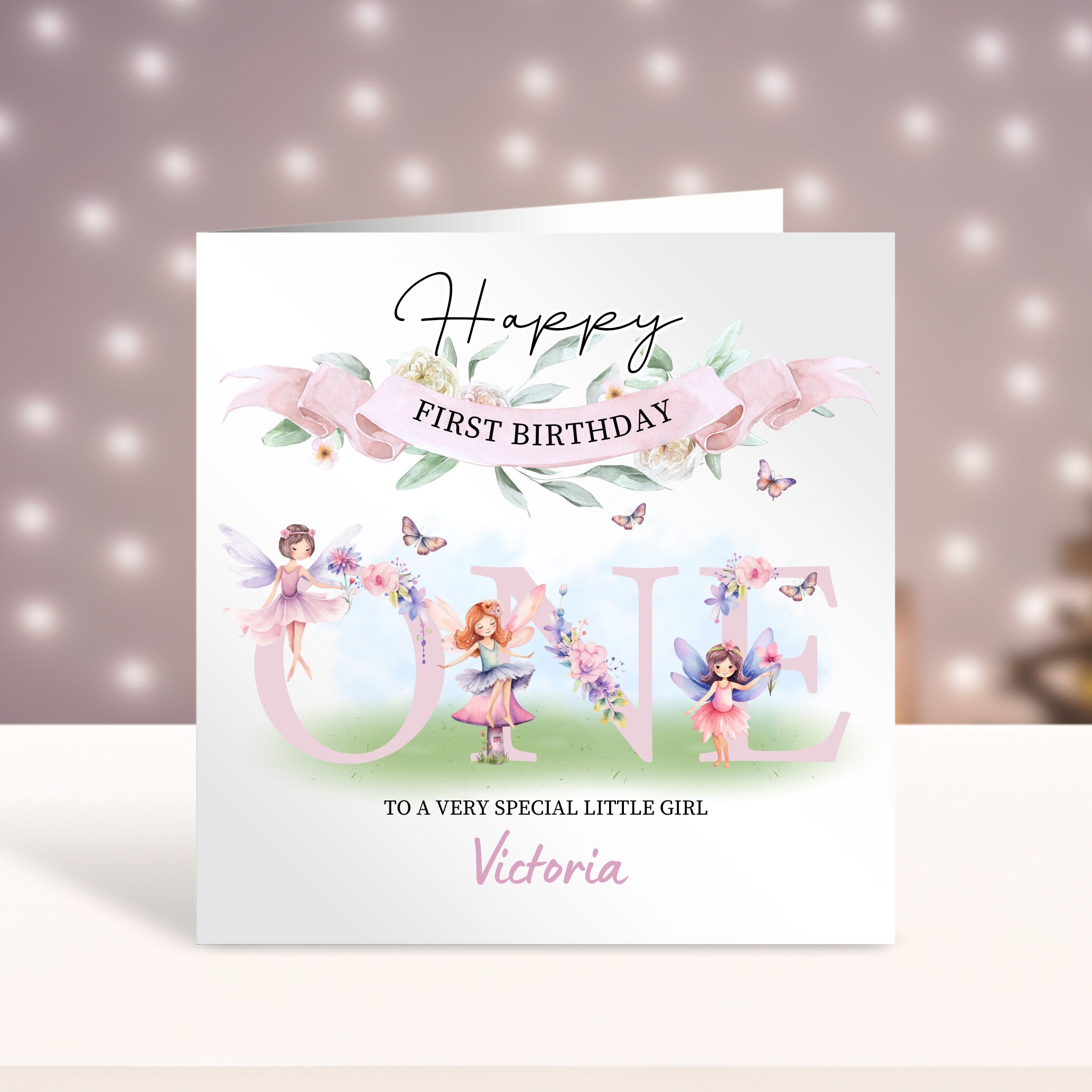 Personalised First Birthday Card, Baby's 1st Birthday Card, Card for ...