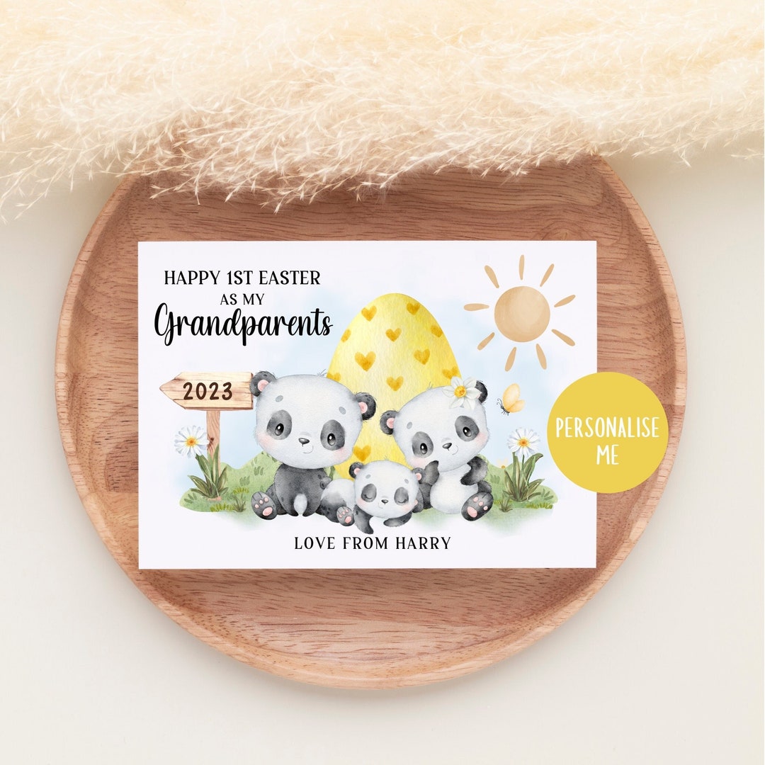Personalised Grandparents First Easter Card, Happy 1st Easter as ...