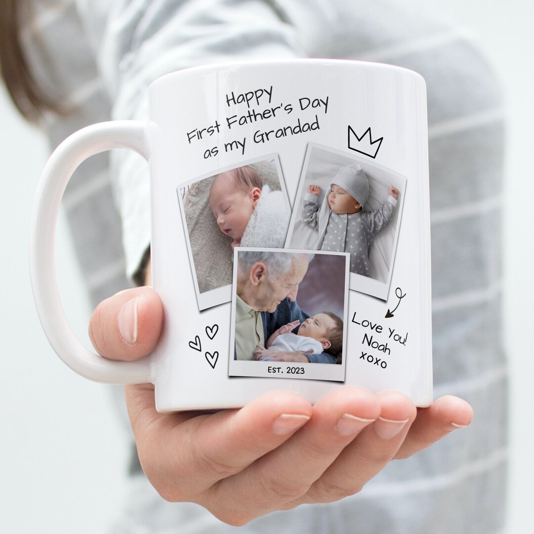Happy First Father's Day as My Grandad Mug, New Daddy, Grandpa, Grandad ...