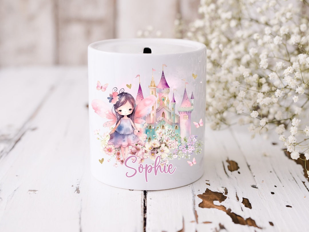 Personalised Little Fairy Money Box, Princess Nursery Decor ...