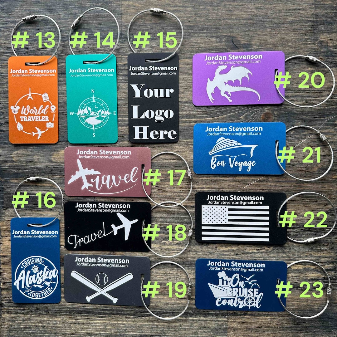 Personalized Luggage Tag Metal, Custom Luggage Tag Custom Suitcase Tag ...