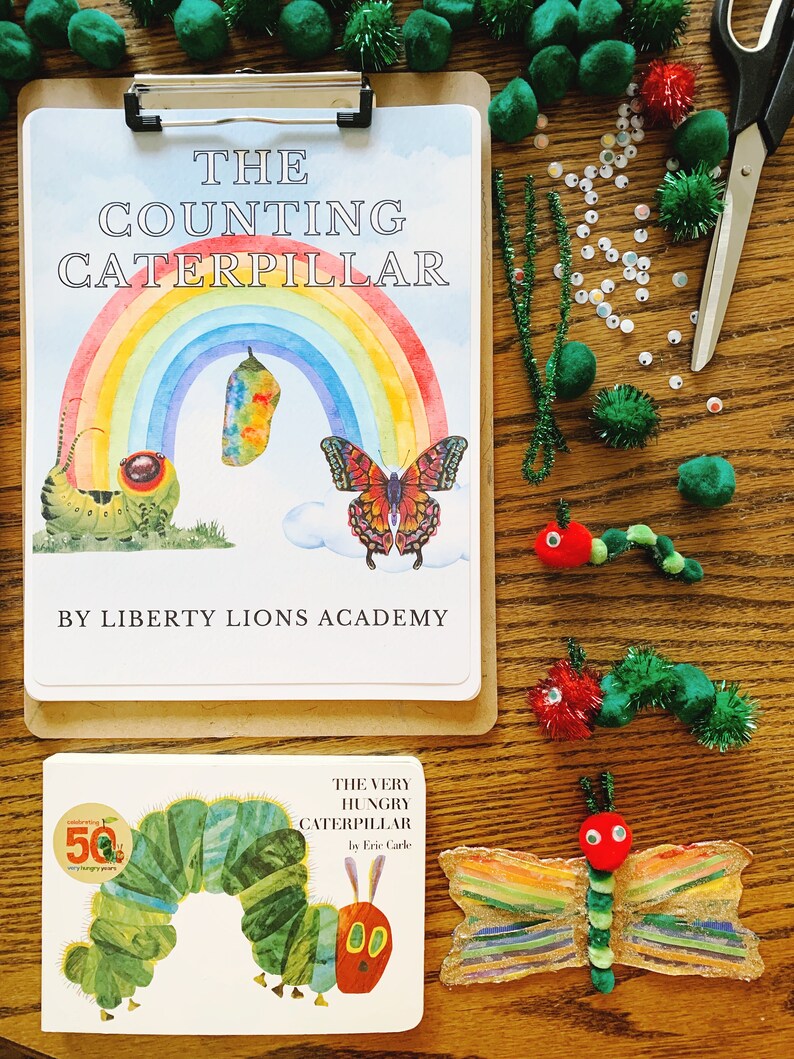 Counting Caterpillar Early Learning Butterfly Lifecycle Preschool Days ...