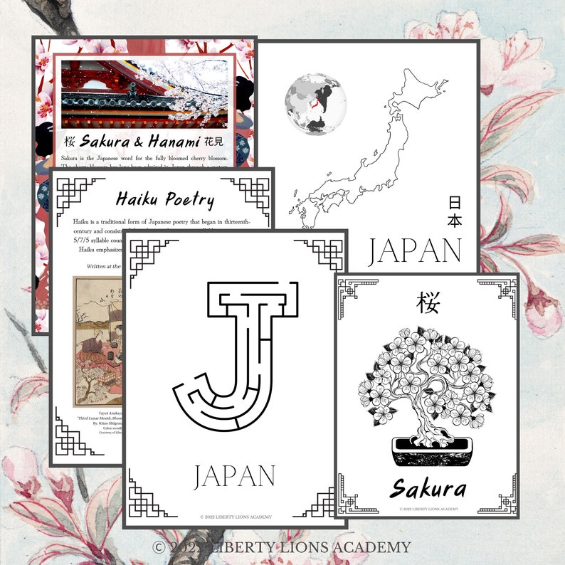 Cherry Blossom Unit Study, Homeschool Spring Study, History, Anatomy ...