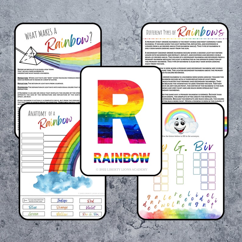 Rainbow Study, Color Wheel, STEM Activity, Homeschool Printable ...