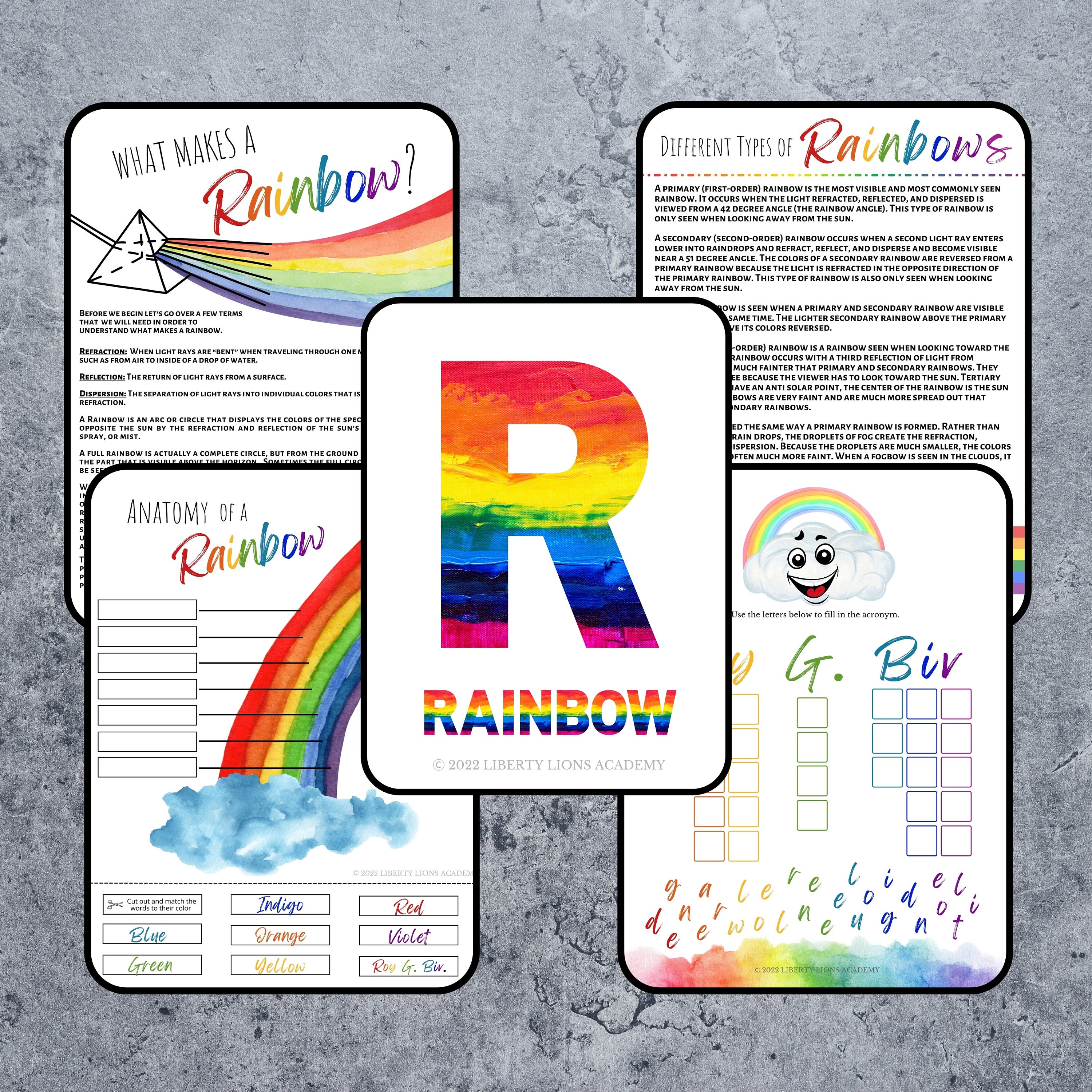 Rainbow Study, Color Wheel, STEM Activity, Homeschool Printable ...