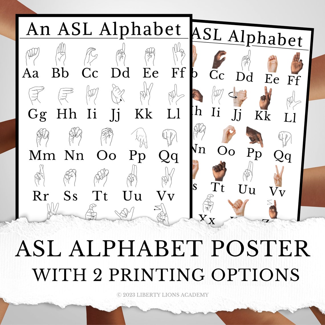 ASL Alphabet Flashcards Handwriting Matching Game American Sign ...