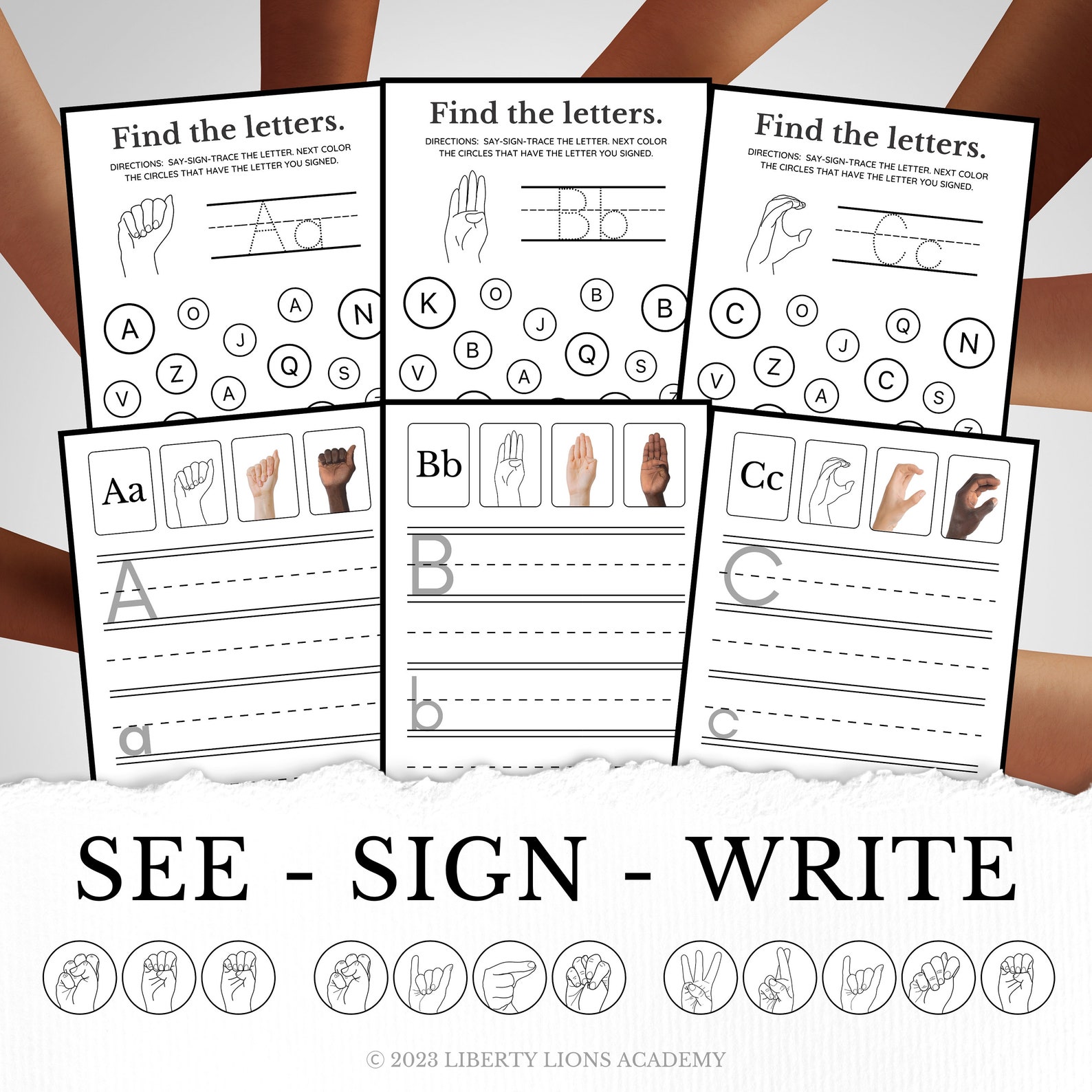 ASL Alphabet Flashcards | Handwriting | Matching Game | American Sign ...