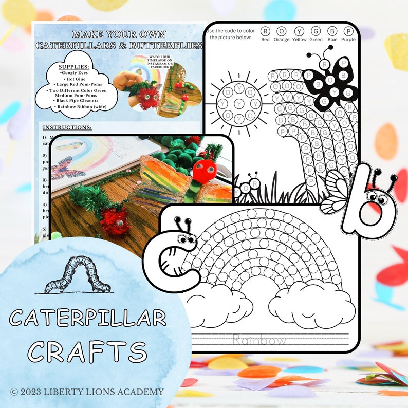 Counting Caterpillar | Early Learning | Butterfly Lifecycle | Preschool ...