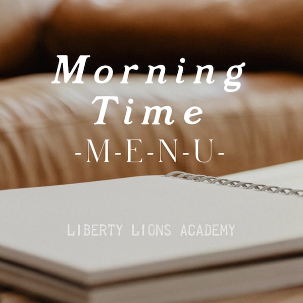 Kindergarten Morning Menu - Etsy