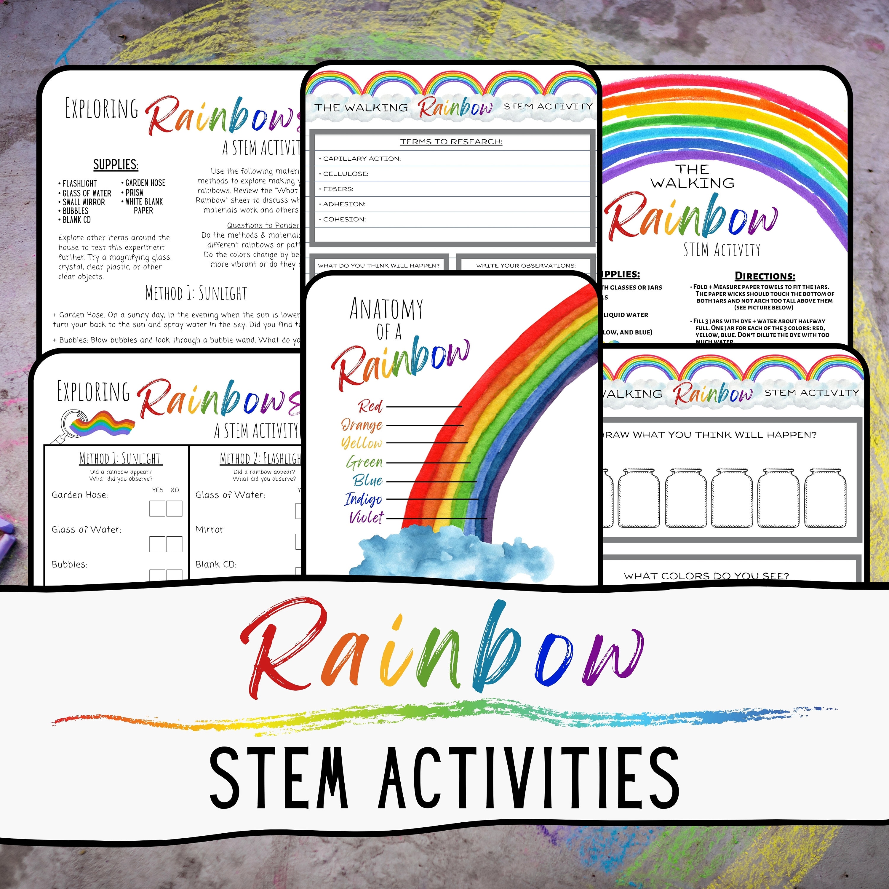 Rainbow Study, Color Wheel, STEM Activity, Homeschool Printable ...