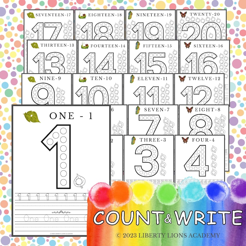 Counting Caterpillar | Early Learning | Butterfly Lifecycle | Preschool ...