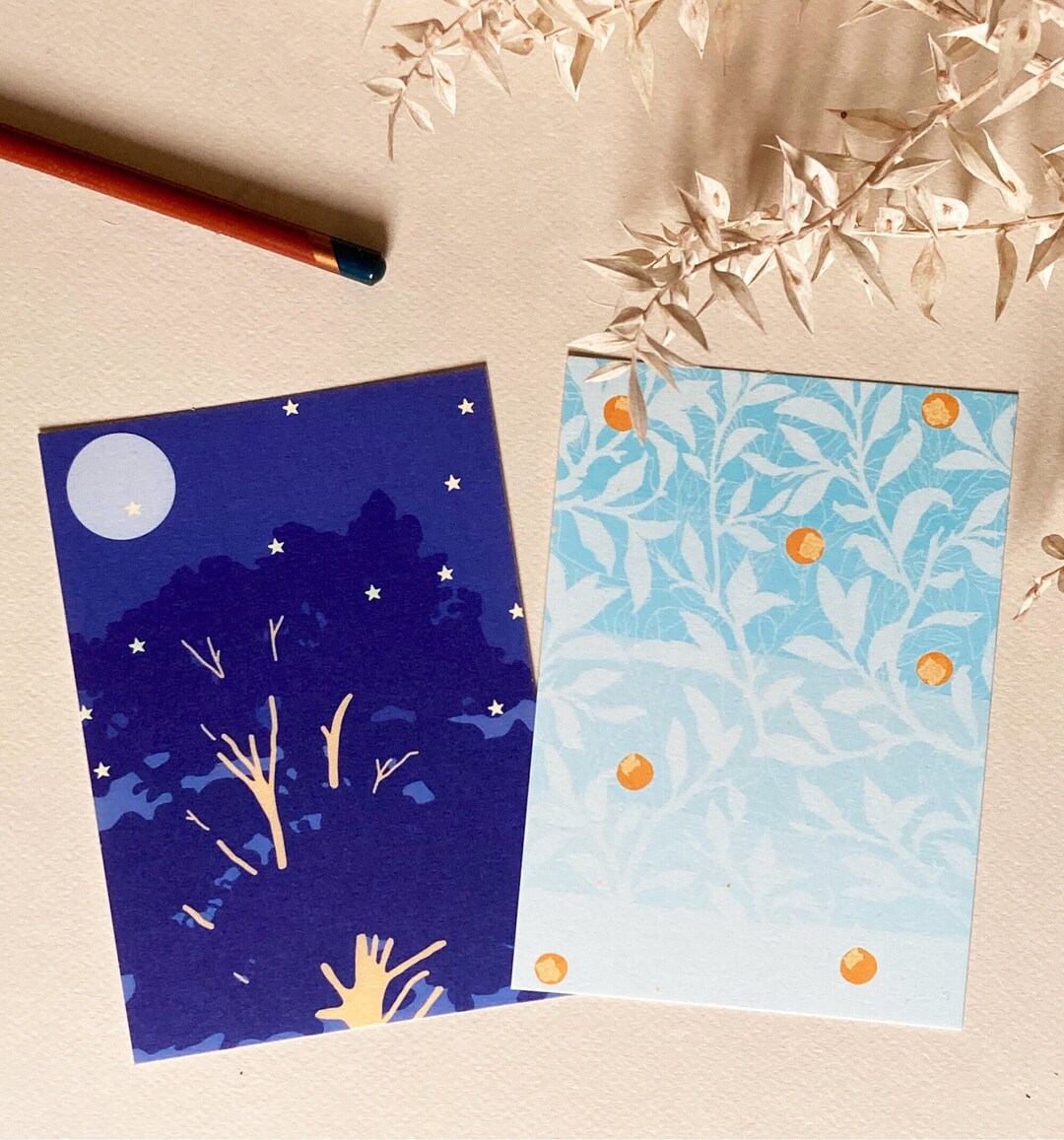 Postcards to Celebrate the End of Year Holidays Christmas Postcard - Etsy