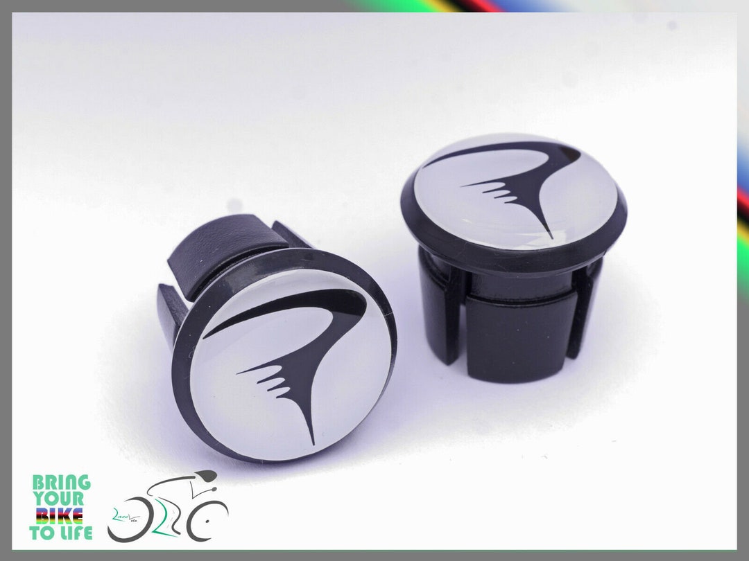 Pinarello White Handlebar Plugs End Caps Tapones Bouchons Vintage Style ...