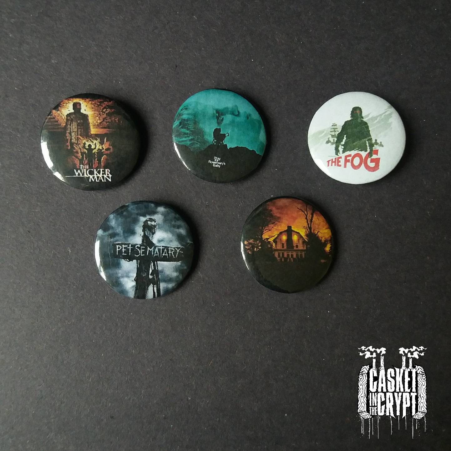 Horror Movie Pin Button Badges Set 1 - Etsy