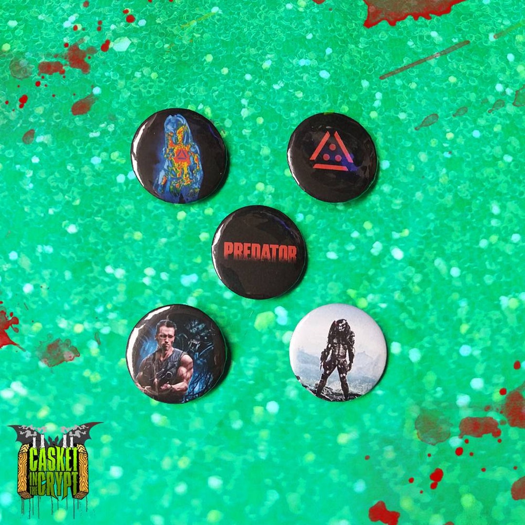 Predator Horror Sci Fi Button Badge Set Schwarzenegger Movie Alien - Etsy