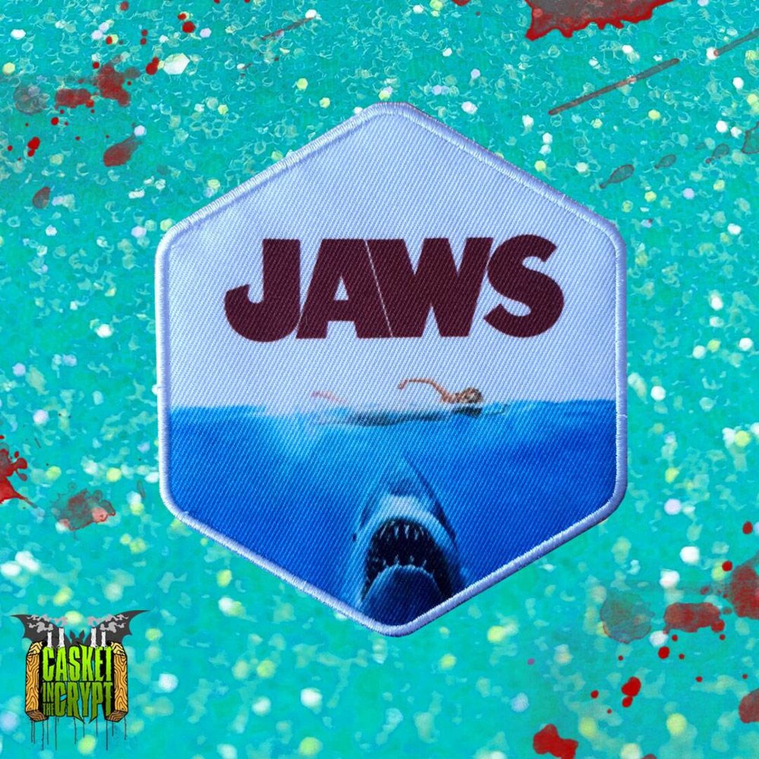 Jaws Horror Movie Patch Hexagonal Film Classic Iron On - Etsy