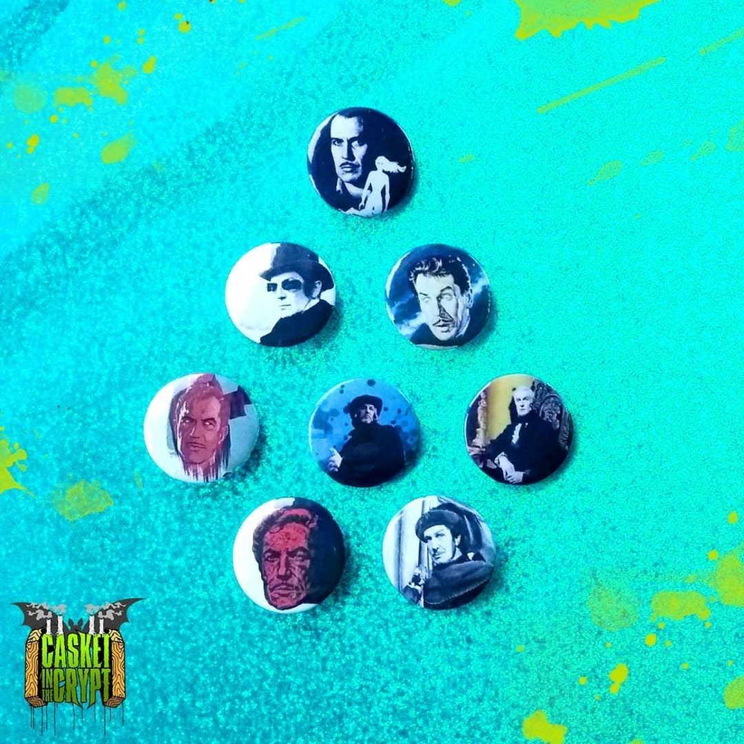 Vincent Price Horror Button Badges Set of 8 Witchfinder General - Etsy ...