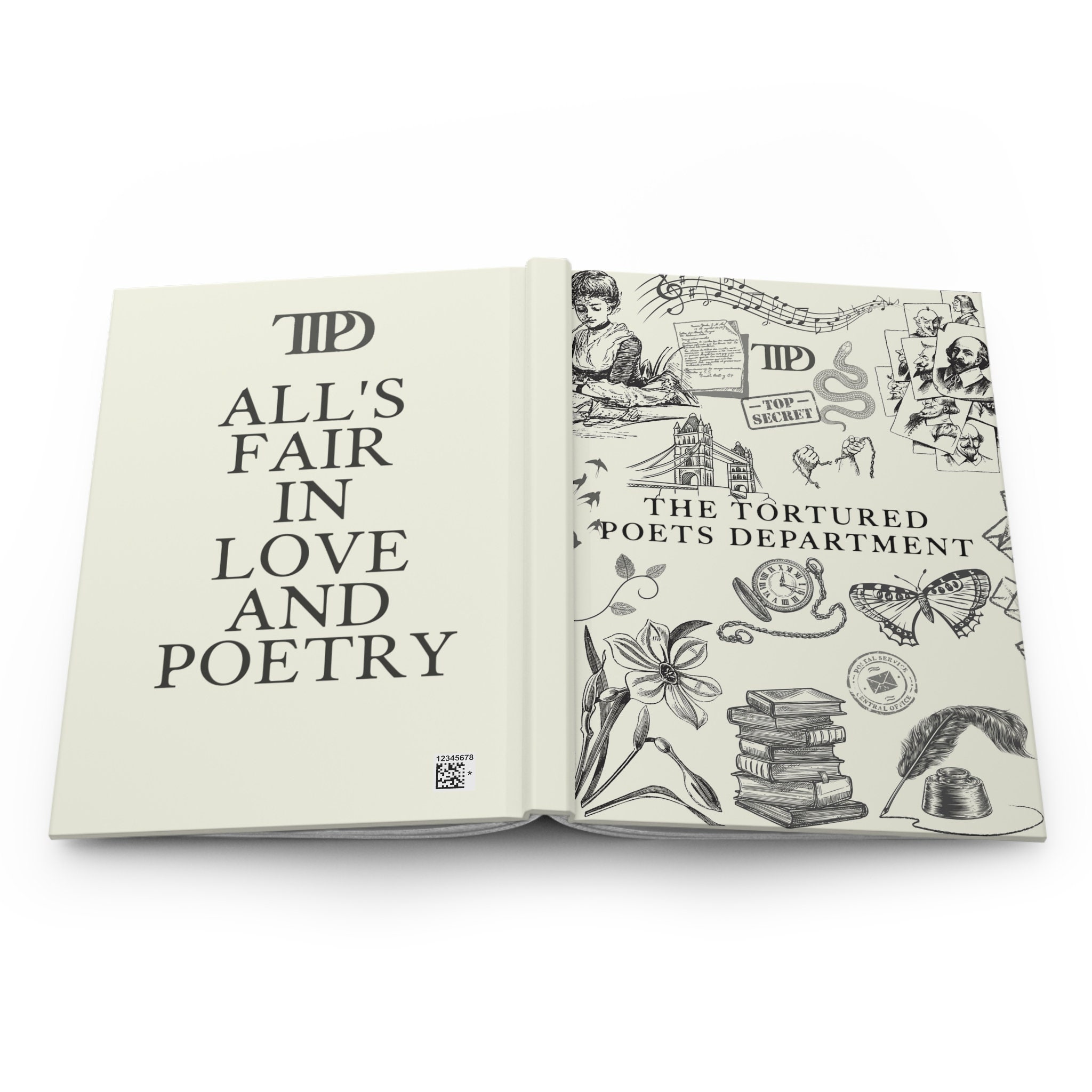The Tortured Poets Department TTPD Taylor Hardcover Journal, Taylor Fan ...