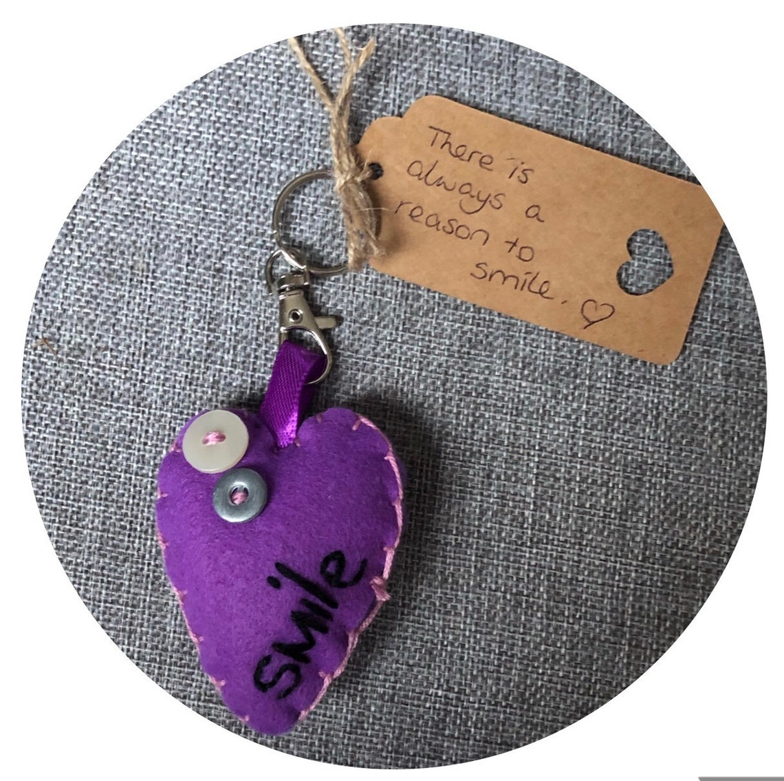 Heart Keyrings, Positive Gift, Pocket Hug Keyring, Love Keyring ...