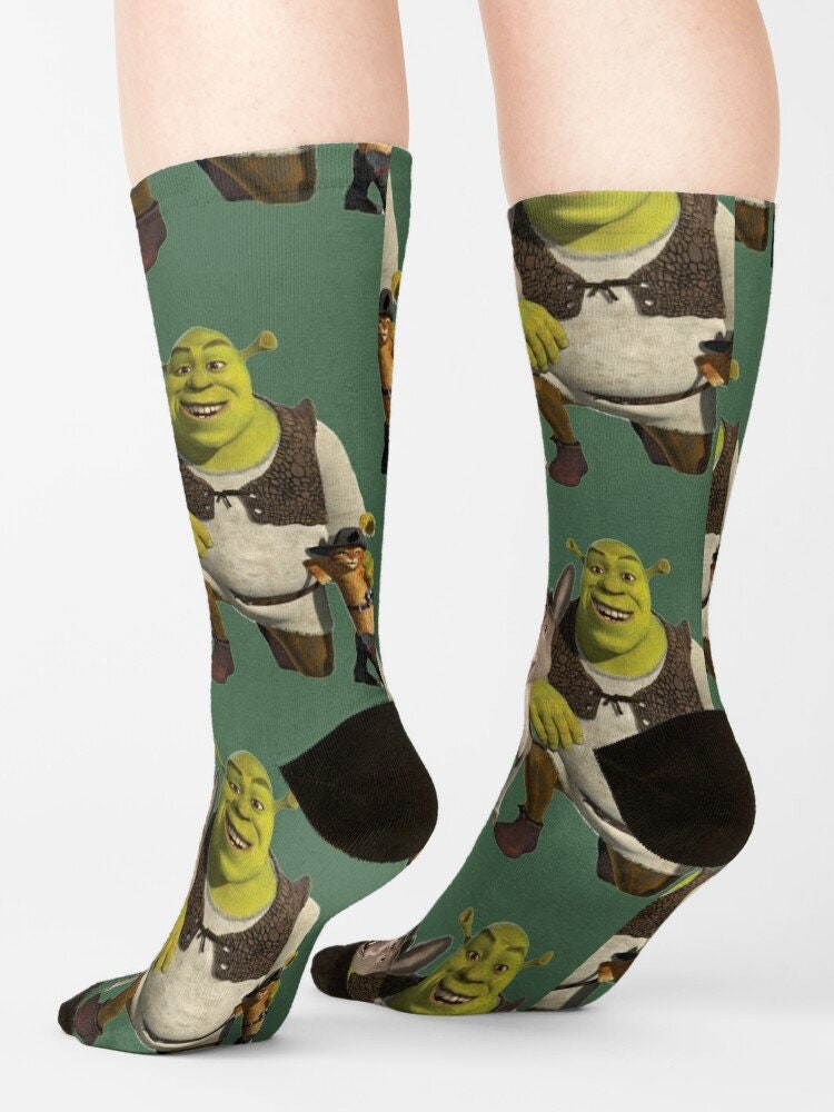Shrek Trio Socks, My Swamp Socks, Shrek Socks, donkey Socks sold by ...