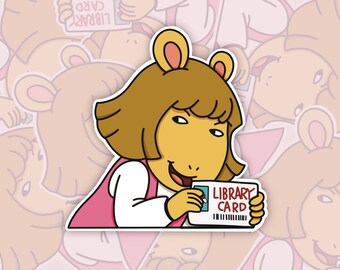 DW Book Club Arthur Library Card Gifts for Librarian Double Sided ...