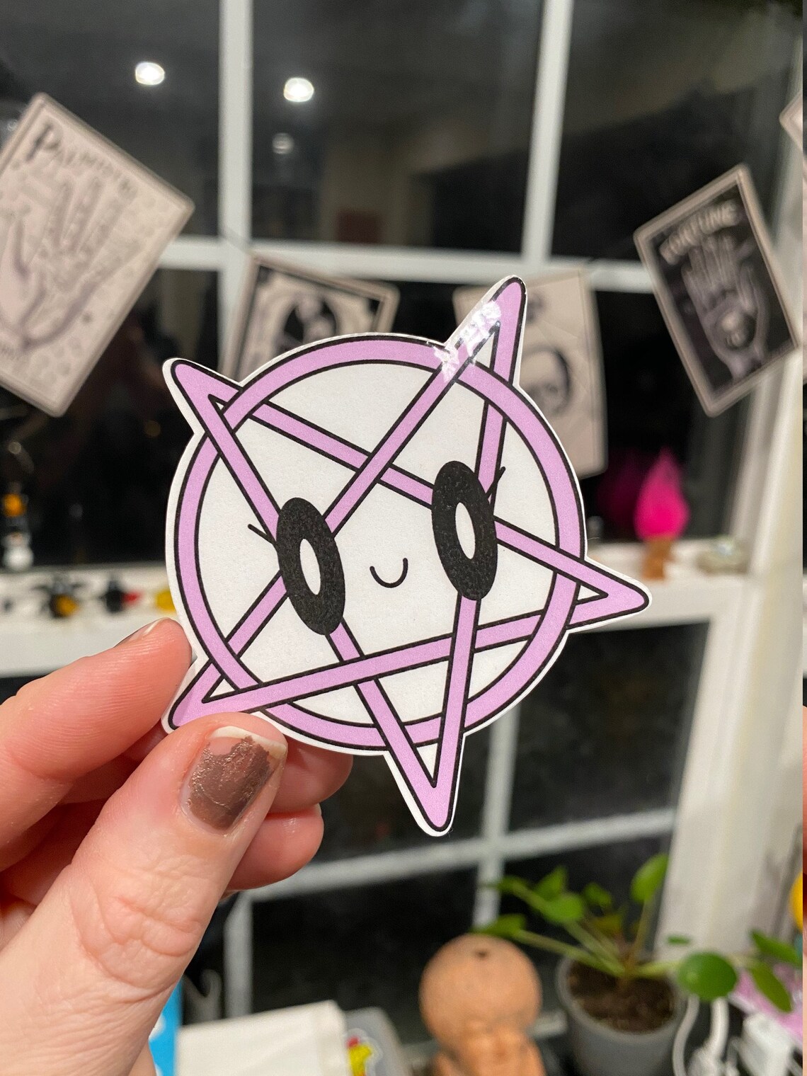 Kawaii Cute Pentagram Sticker Etsy
