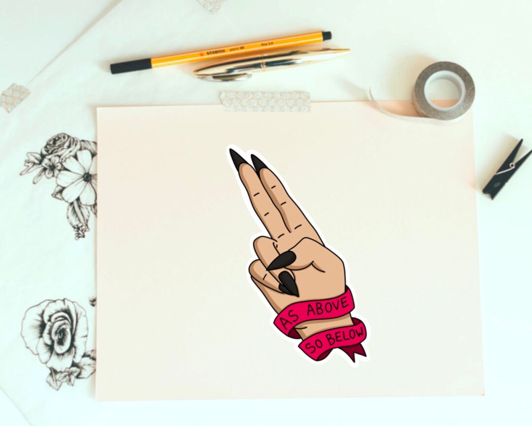 As Above so Below Hand Sticker - Etsy