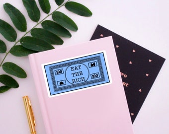 Holographic Eat the Rich Sticker - Etsy