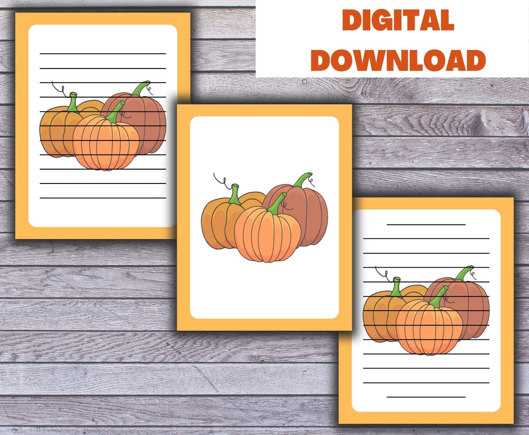 Fall/autumn Printable Stationery Set US Letter Size 8.5x11 ,PDF ...