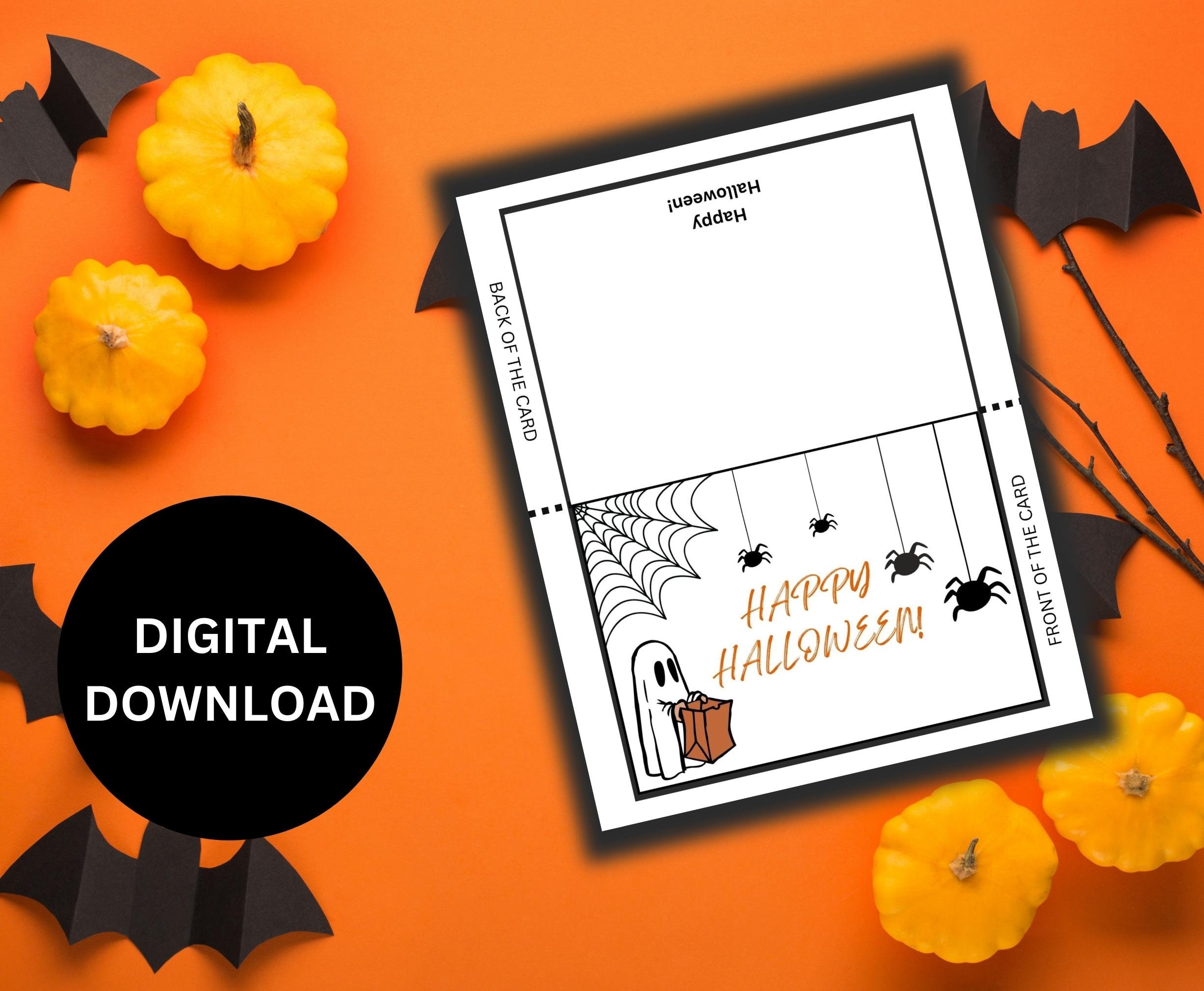 Printable Halloween Greeting Cards, Greeting Cards, Halloween Download ...