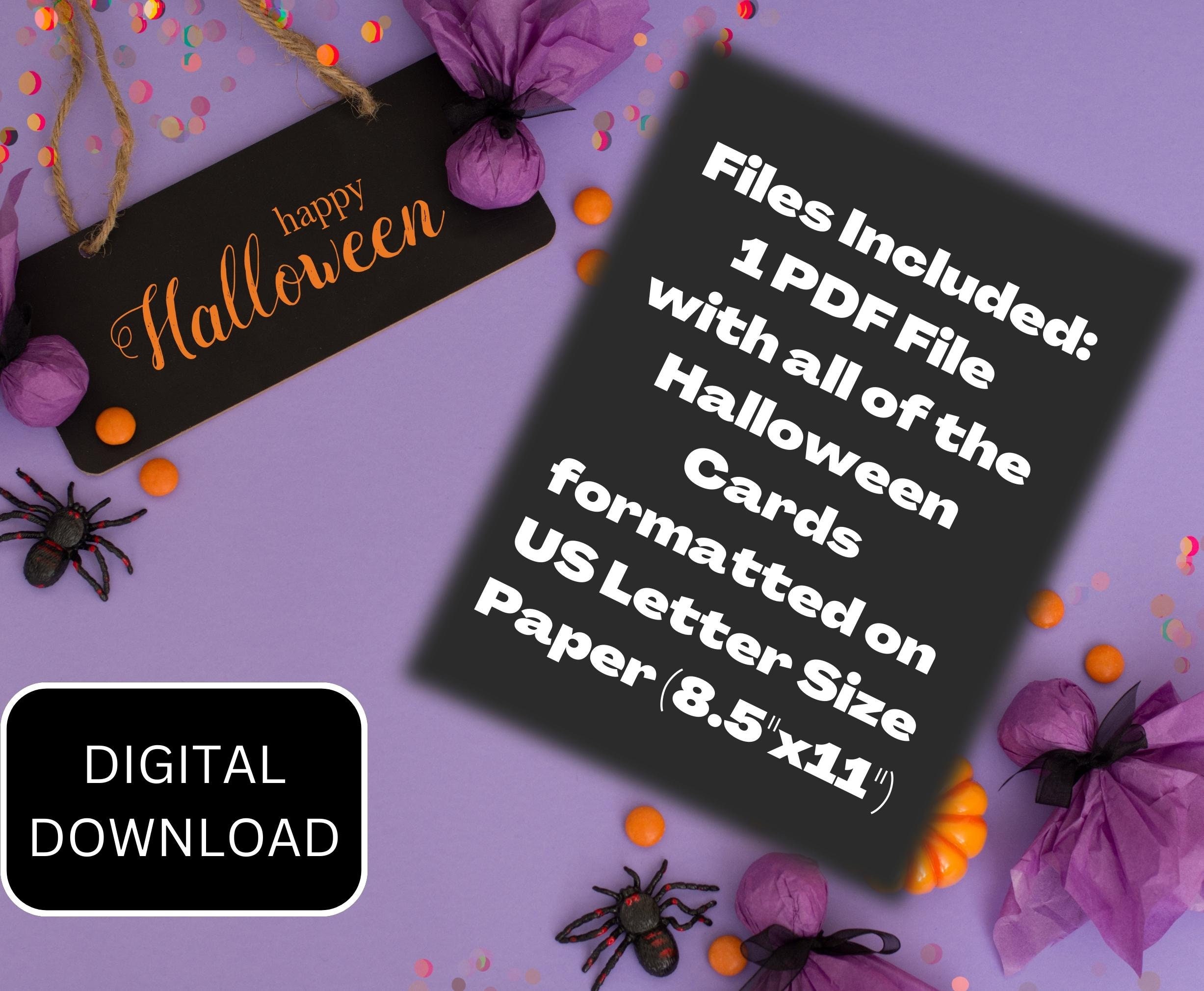 Printable Halloween Greeting Cards, Greeting Cards, Halloween Download ...