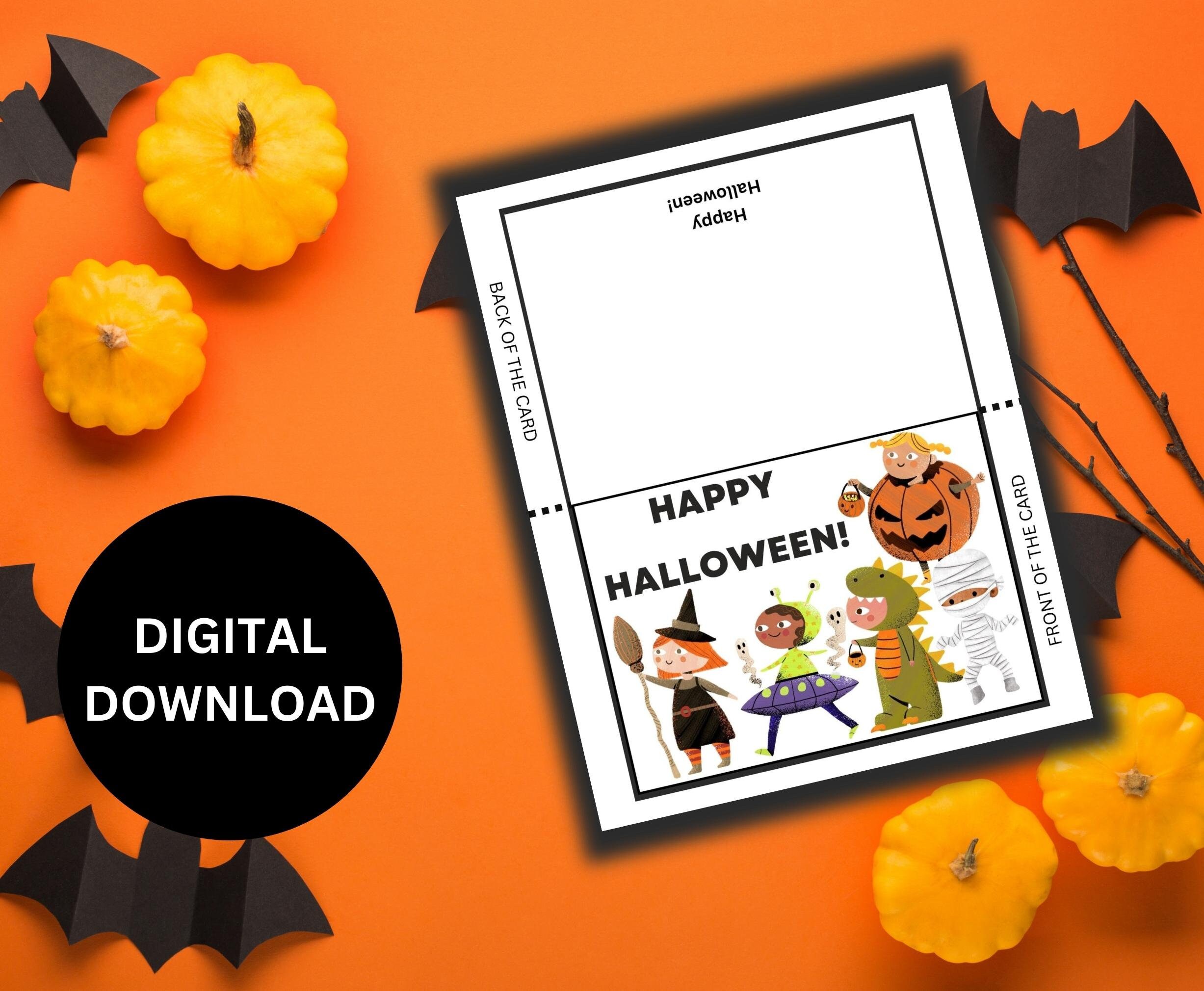 Printable Halloween Greeting Cards, Greeting Cards, Halloween Download ...