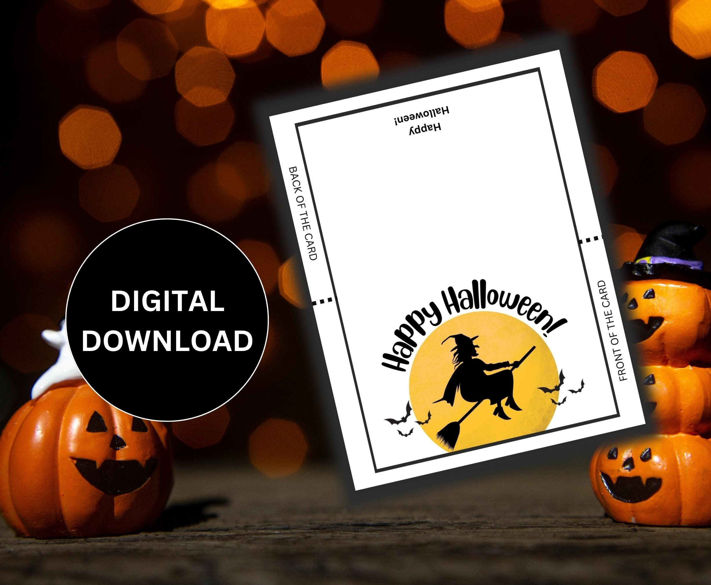Printable Halloween Greeting Cards, Greeting Cards, Halloween Download ...