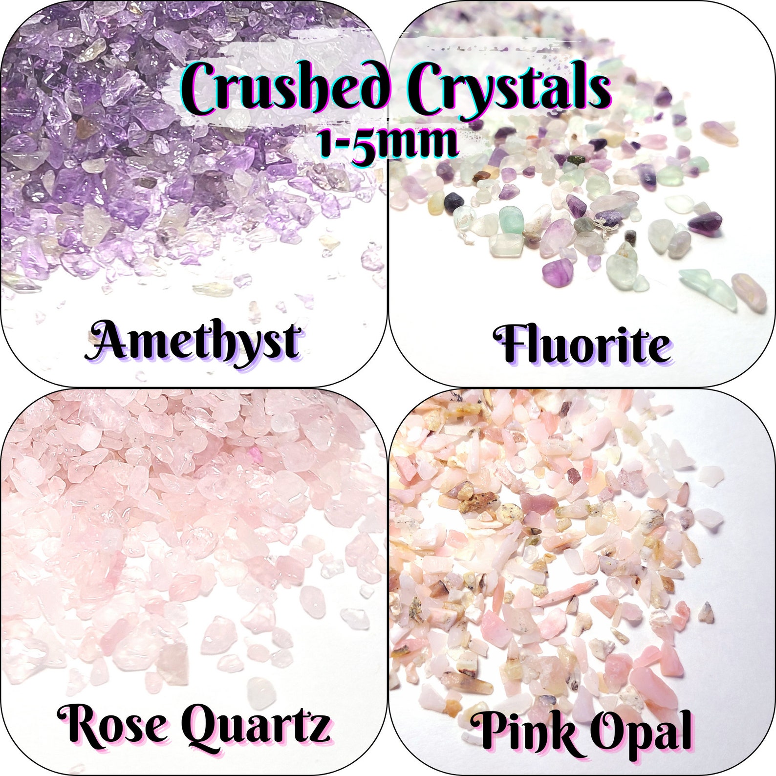 Crushed Crystal Chip Bags 1-5mm 1oz 2oz 4oz 8oz Gemstone | Etsy