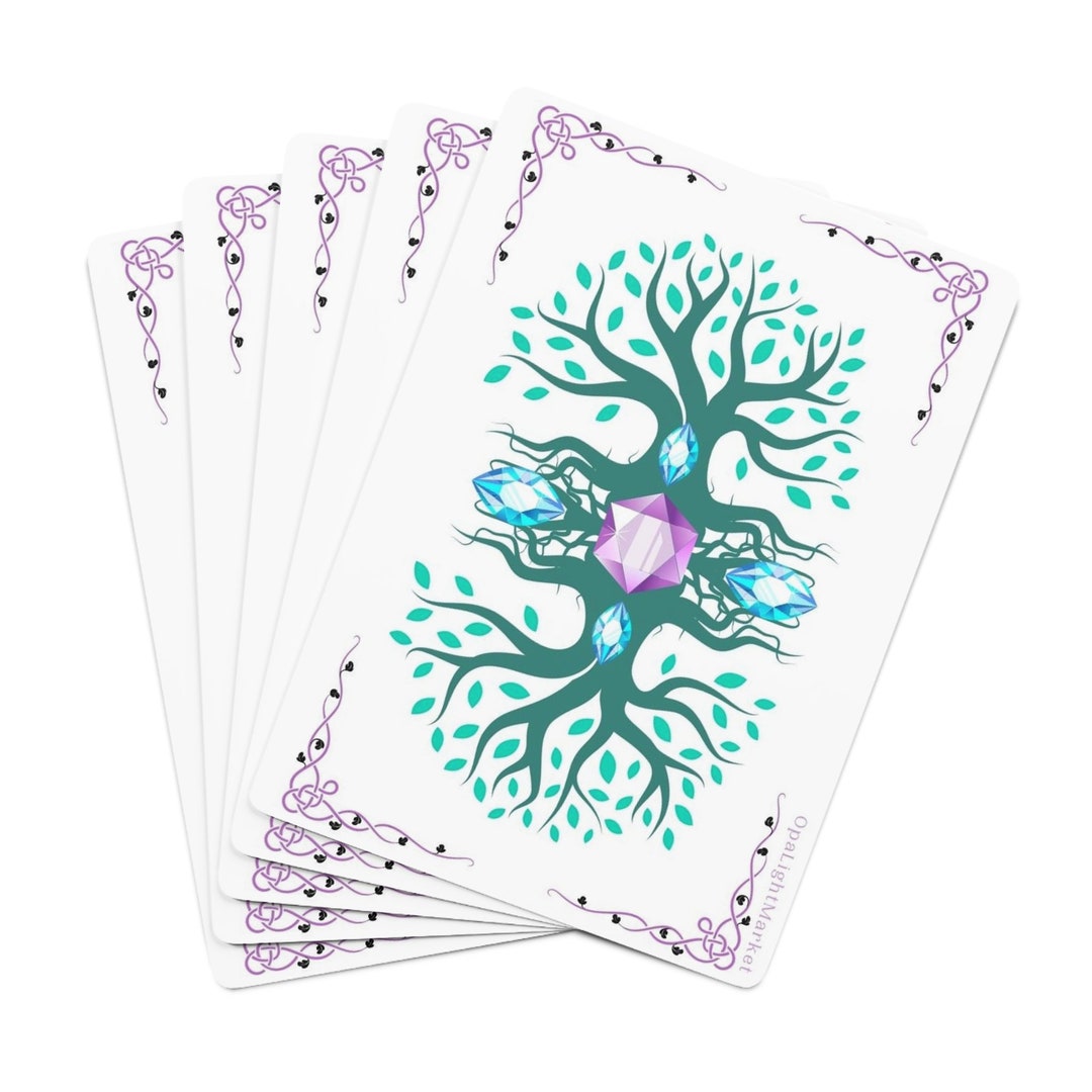Tree of Life & Light Game Cards | Crystal Magic Playing Cards ...
