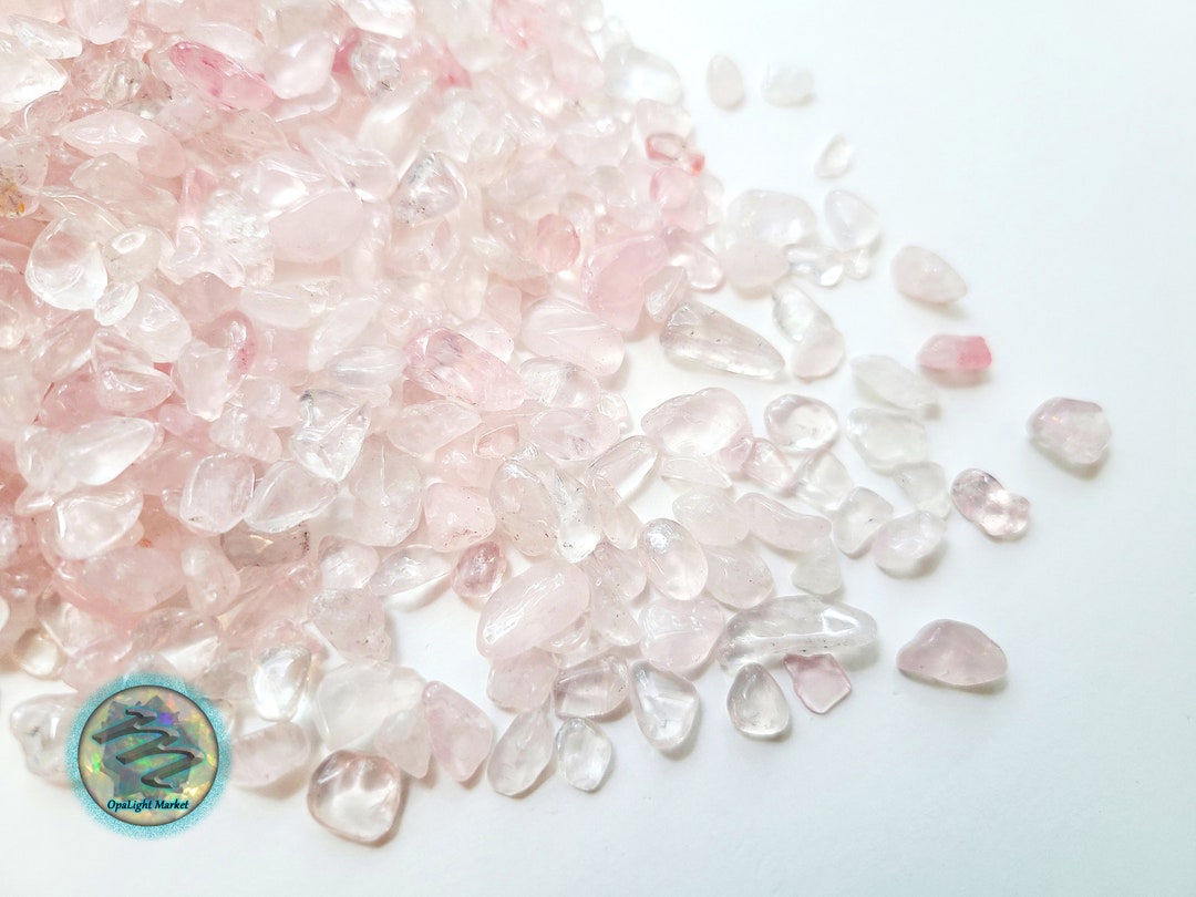 Rose Quartz Crystal Chips 4-8mm | Rose Quartz Chips, Natural Crushed ...