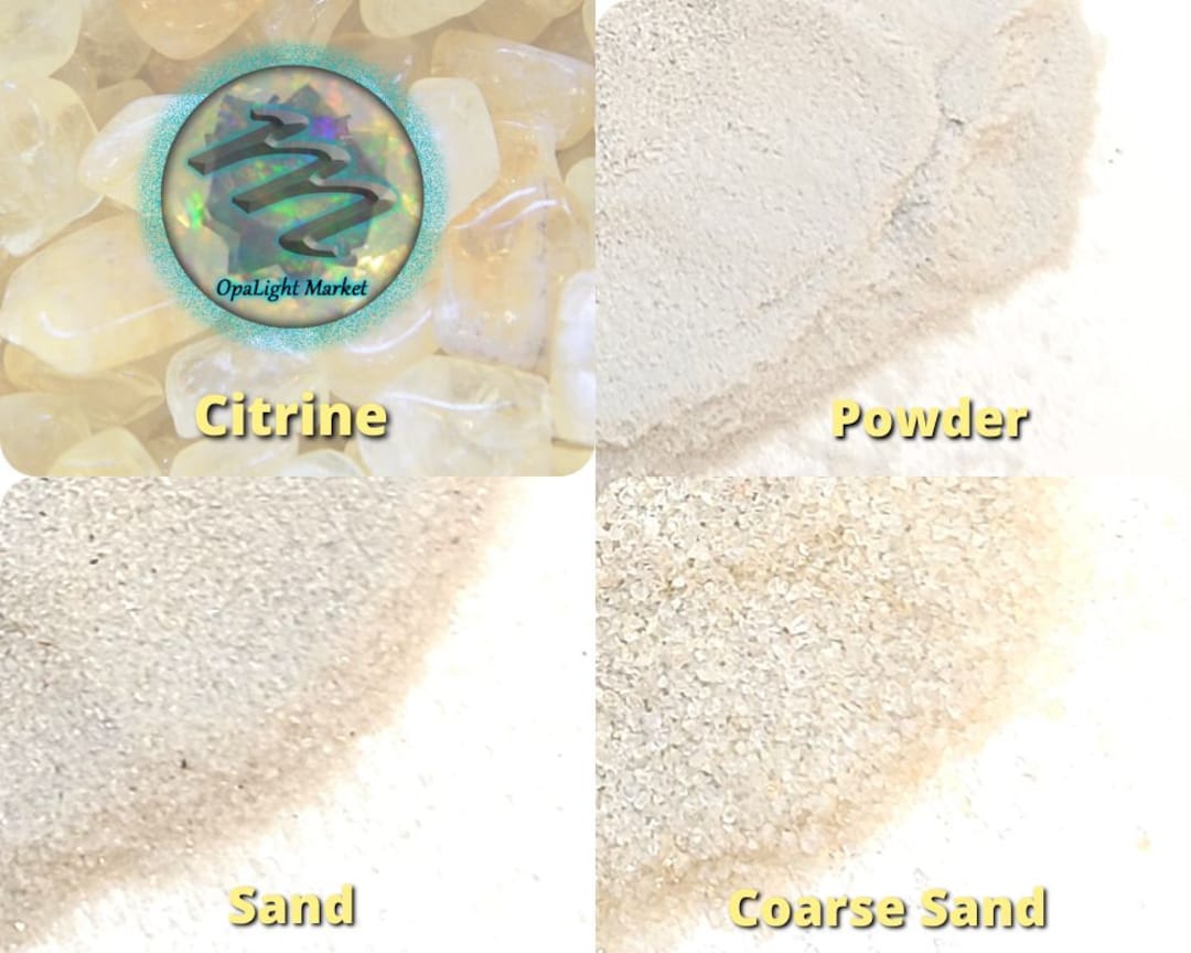 Citrine Crystal Sand | Crushed Gemstone Powder, Coarse Gemstone Sand ...