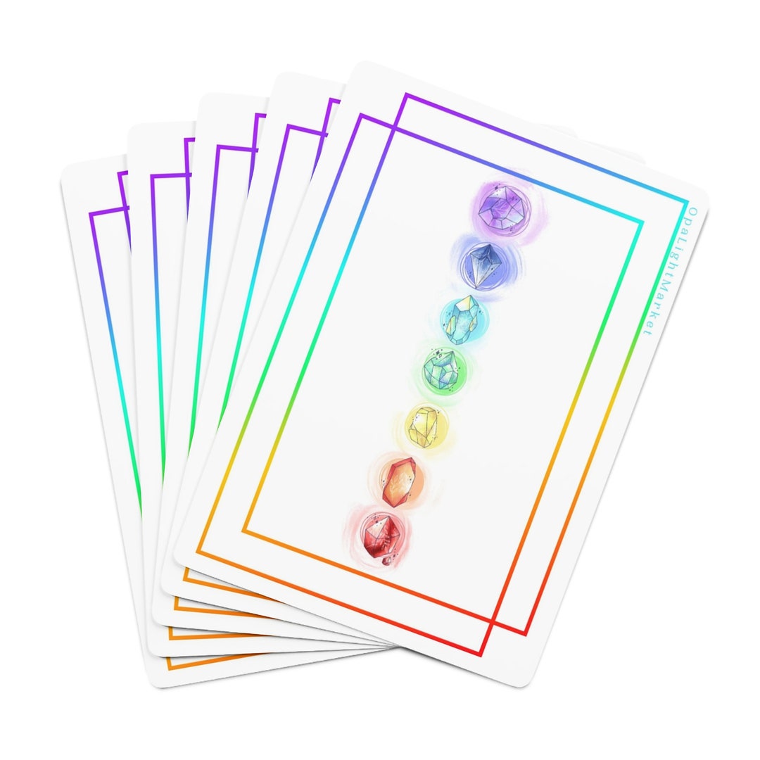 Chakra Crystal Game Cards | Chakra Crystal Magic Game Cards, Colorful ...