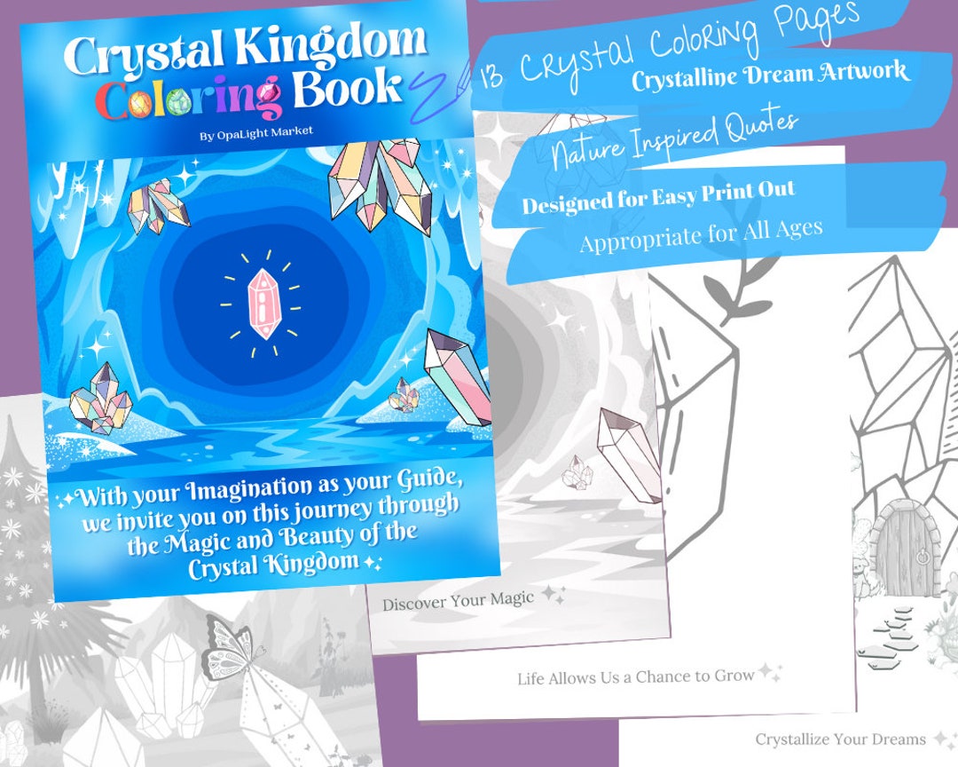 Crystal Kingdom Coloring Book | Coloring for Adults & Children ...
