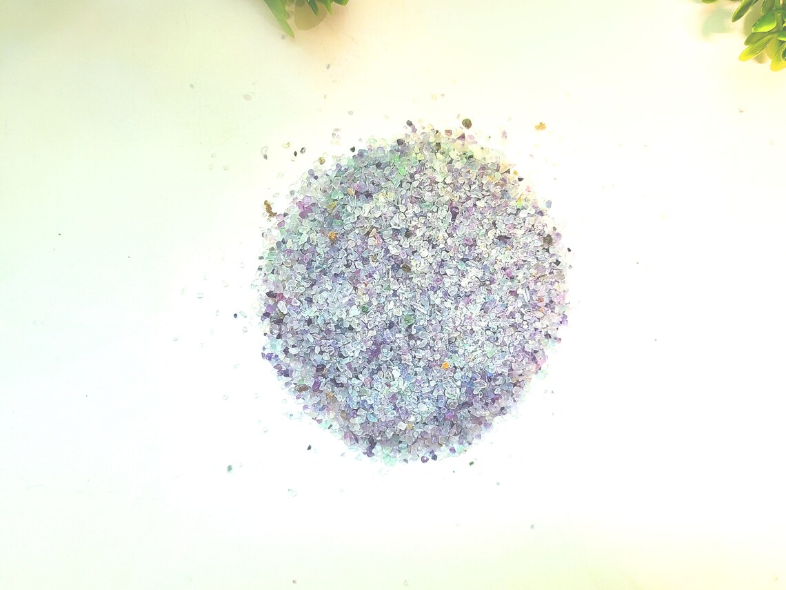 Rainbow Fluorite Crystal Sand | Crushed Gemstone Fluorite, Natural ...