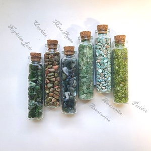Crystal Chip Bottles | Crystals in Small Glass Apothecary Bottles ...